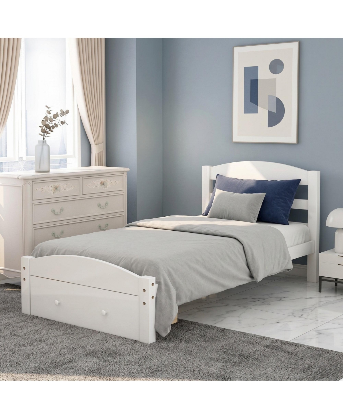 Click here for Sailvan Platform Twin Bed Frame with Storage Drawe... prices