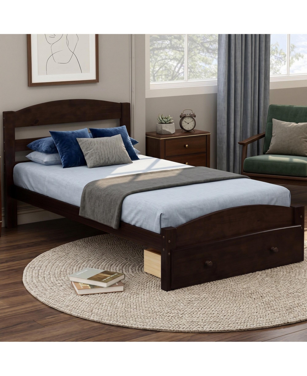 Click here for Sailvan Platform Twin Bed Frame with Storage Drawe... prices