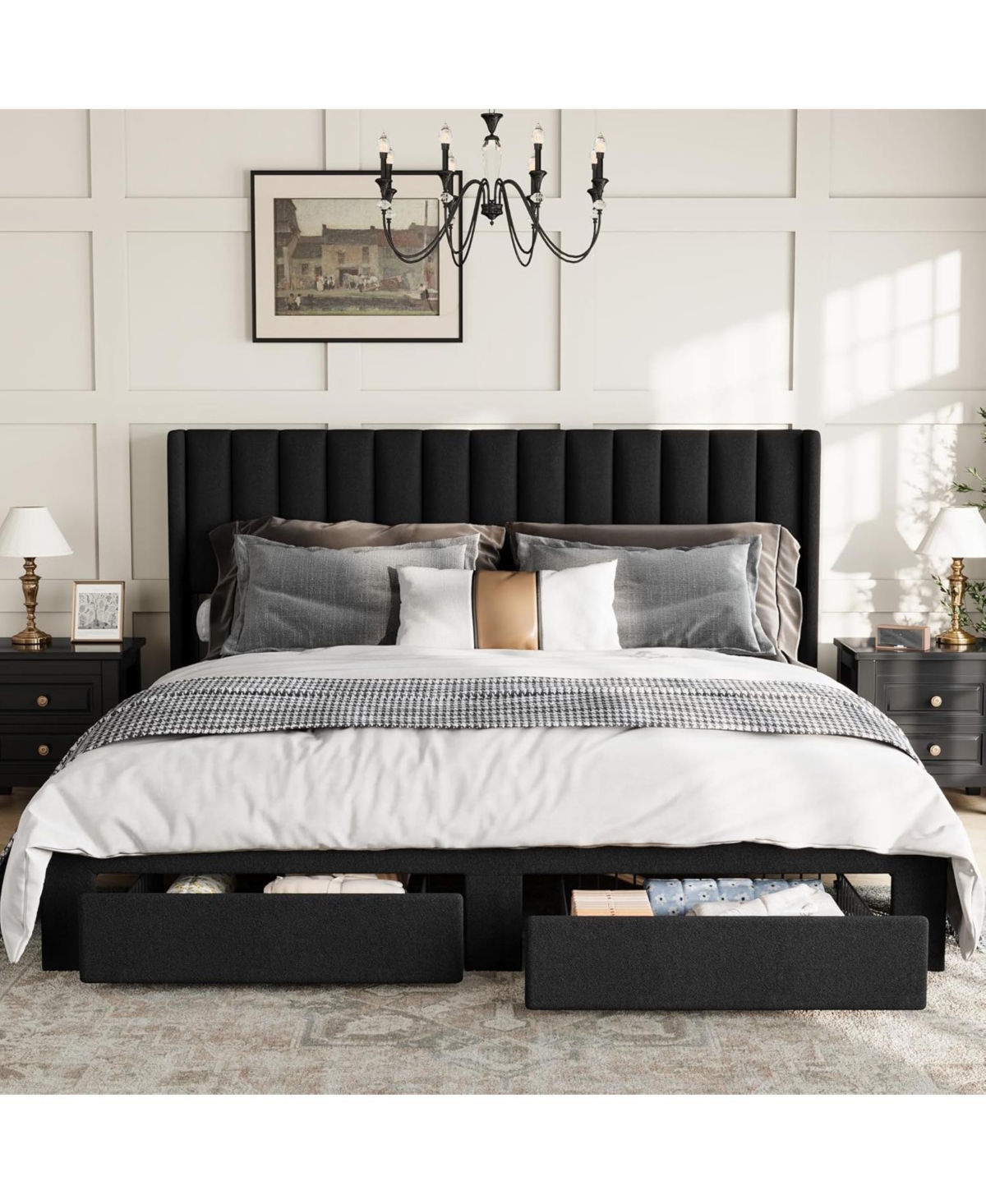 Click here for gaomon Full Size Bed Frame  Bed Frame Upholstered... prices