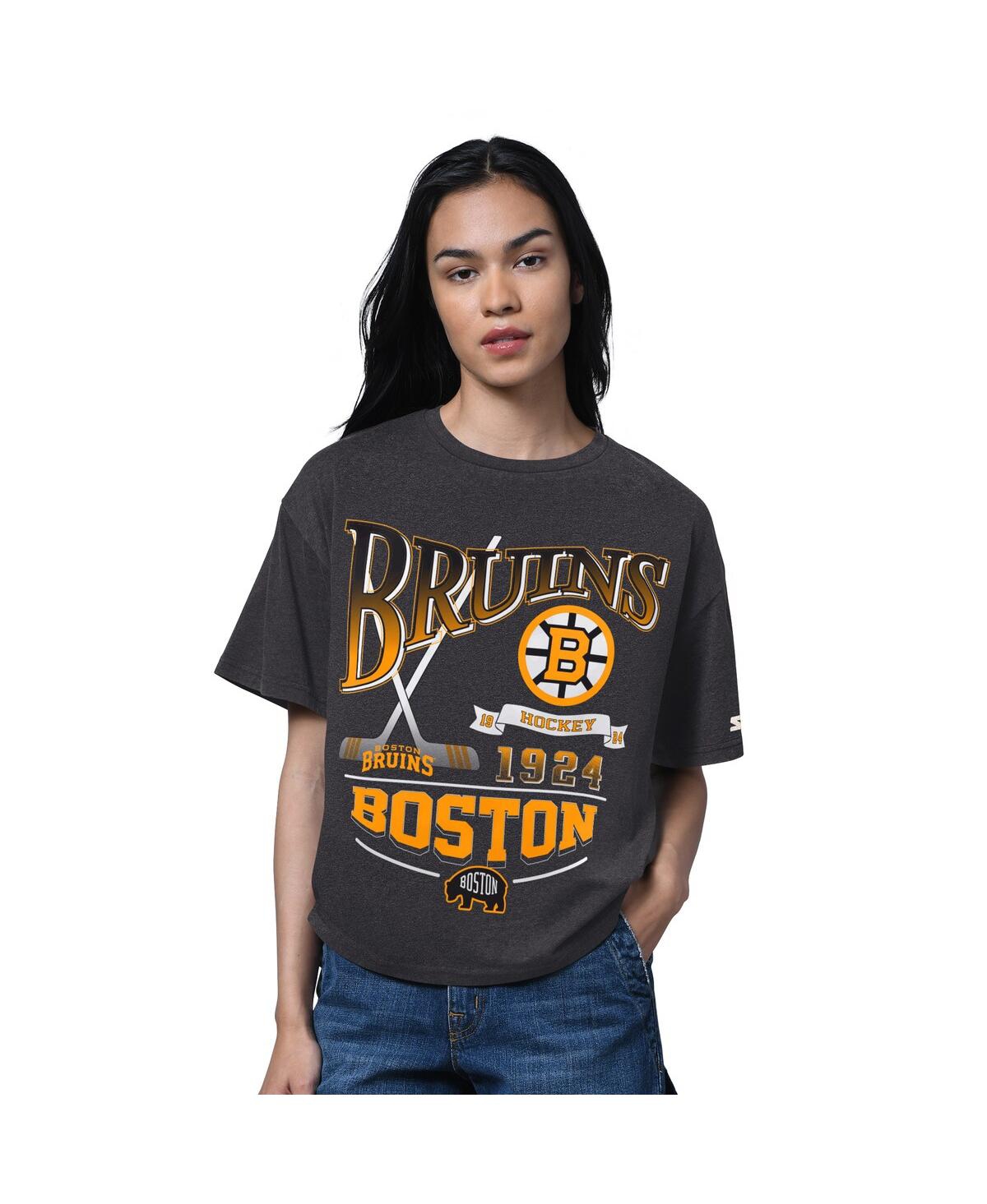 Click here for Starter Womens Heather Black Boston Bruins Oversiz... prices