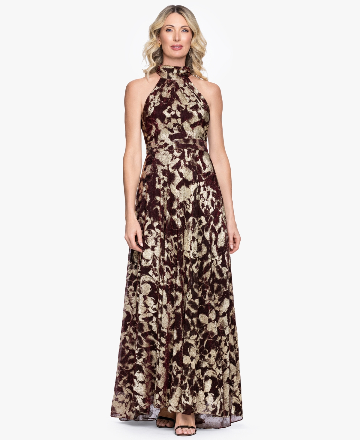 Click here for Betsy & Adam Petite Sleeveless Halter Neck Gown -... prices