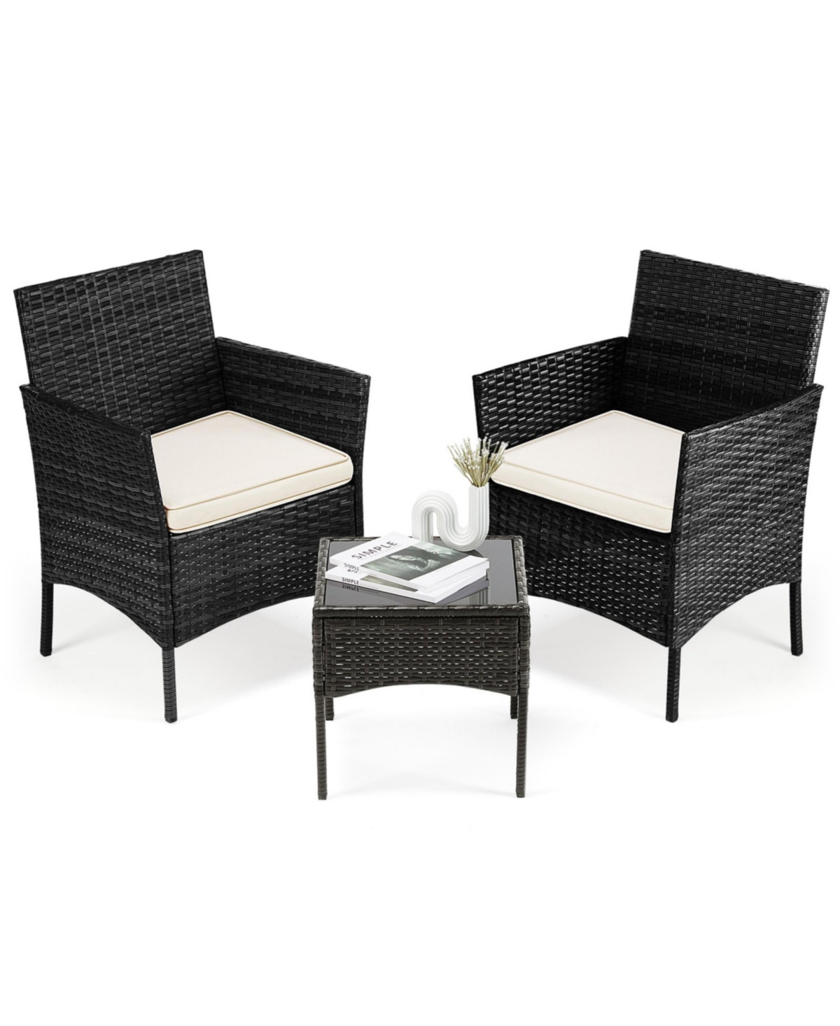 Click here for Yiortwo 3 Piece Patio Furniture Set Rattan Outdoor... prices