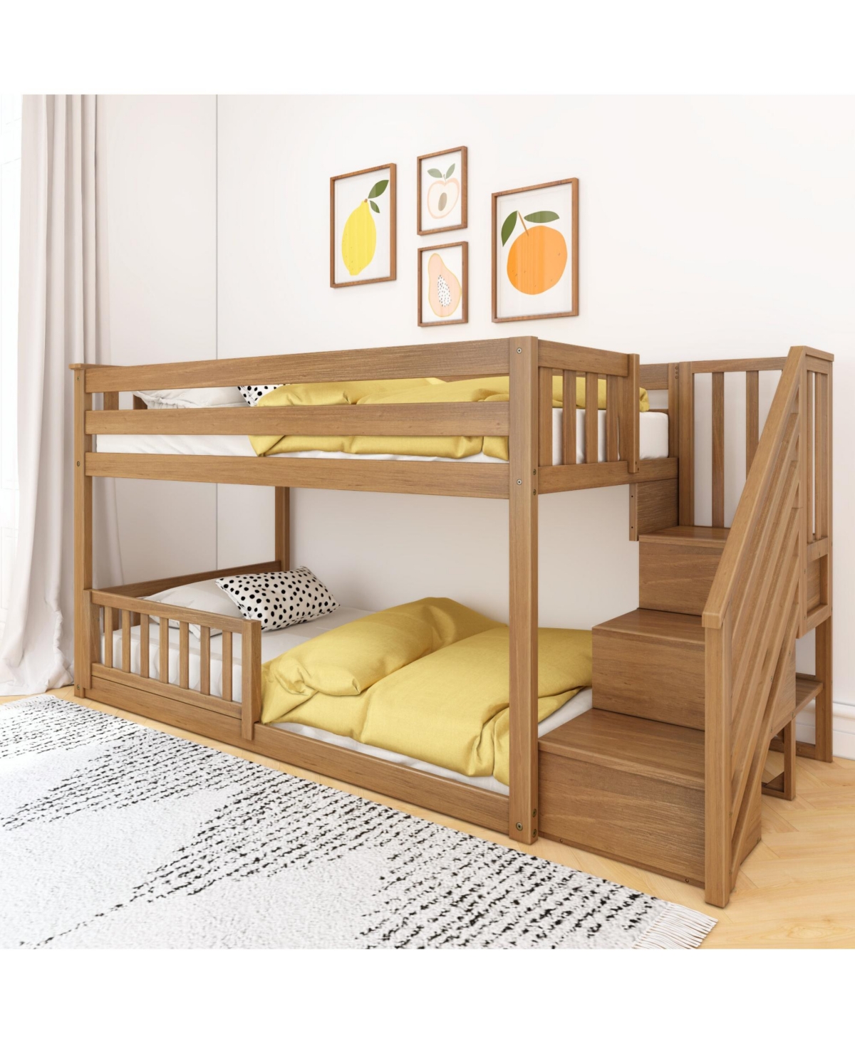 Click here for Max and Lily Low Twin over Twin Bunk with Stairs a... prices
