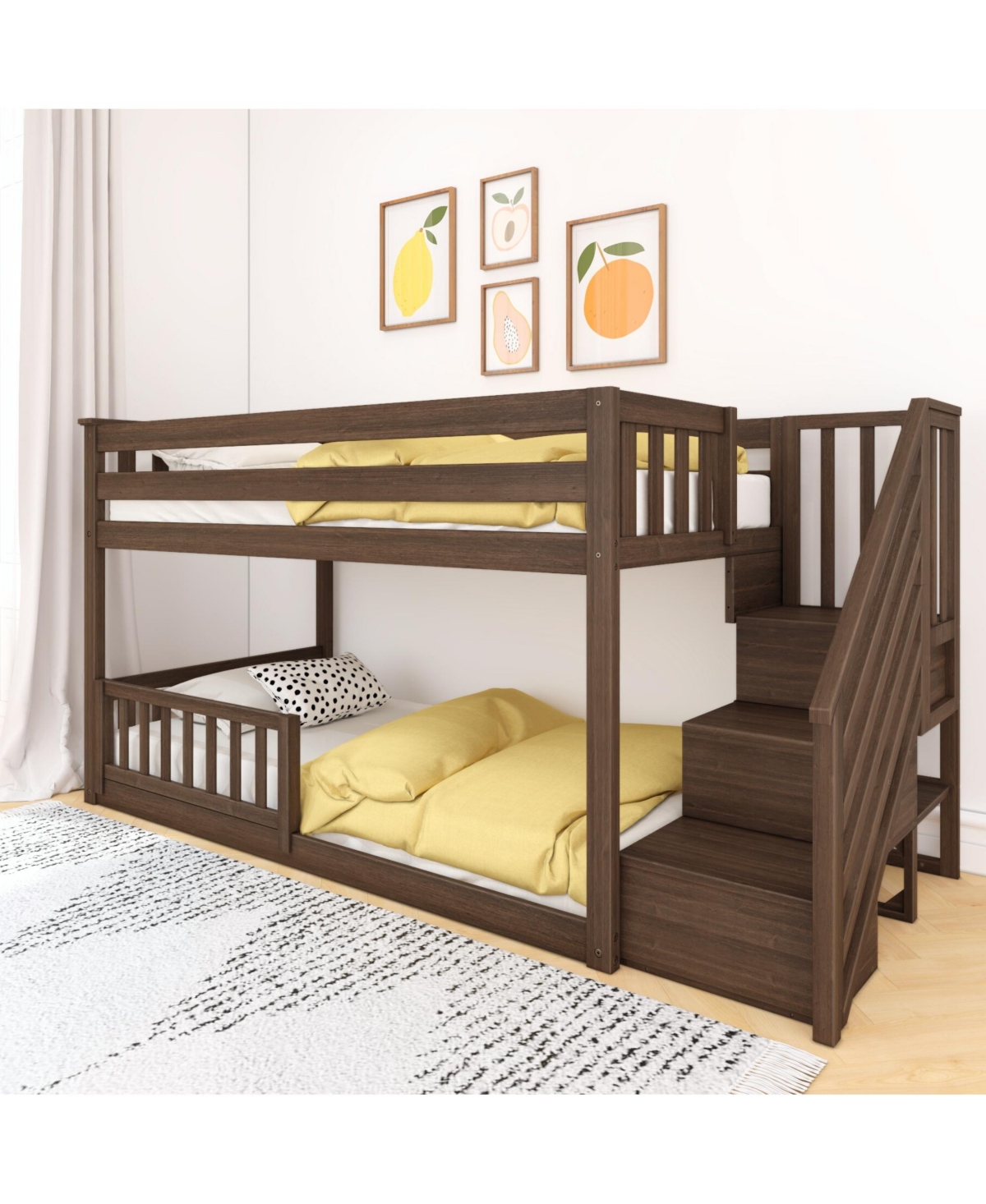 Click here for Max and Lily Low Twin over Twin Bunk with Stairs a... prices