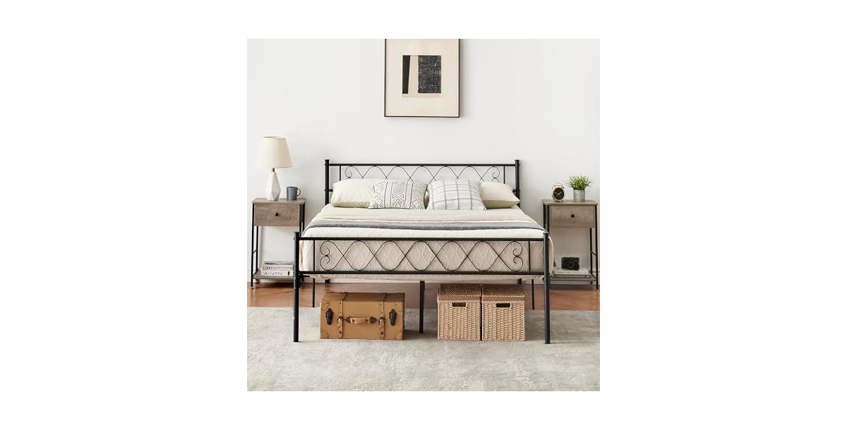 Click here for gaomon Size Metal Platform Bed Frame with Headboar... prices