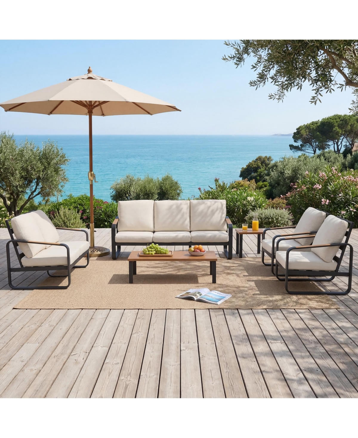 Click here for Tribesigns 6-Piece Outdoor Patio Furniture Set wit... prices