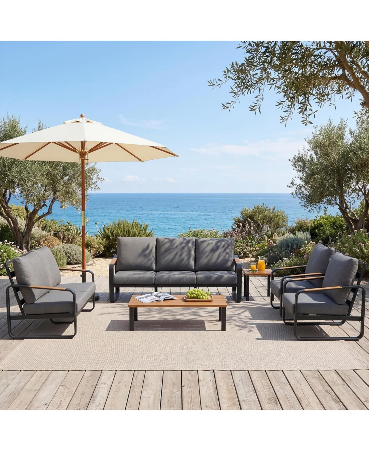 Click here for Tribesigns 6-Piece Outdoor Patio Furniture Set wit... prices