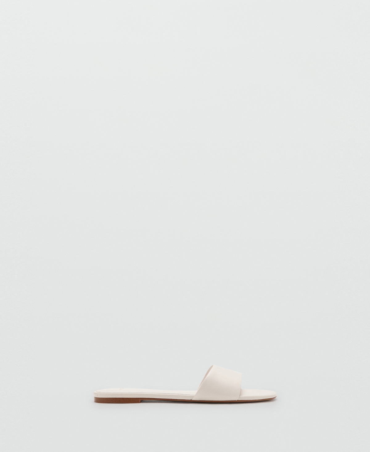 Click here for Mango Womens Flat Leather Sandals - Ecru prices