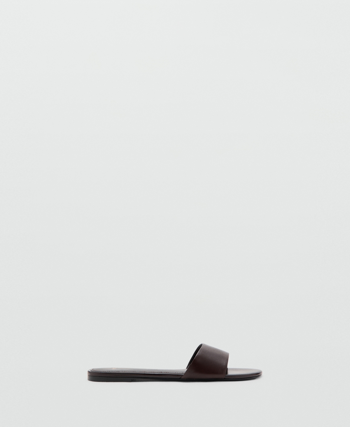 Click here for Mango Womens Flat Leather Sandals - Chocolate prices