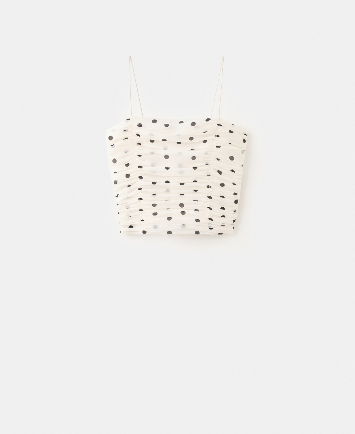 Click here for Mango Womens Ruched Polka-Dot Top - Ecru prices
