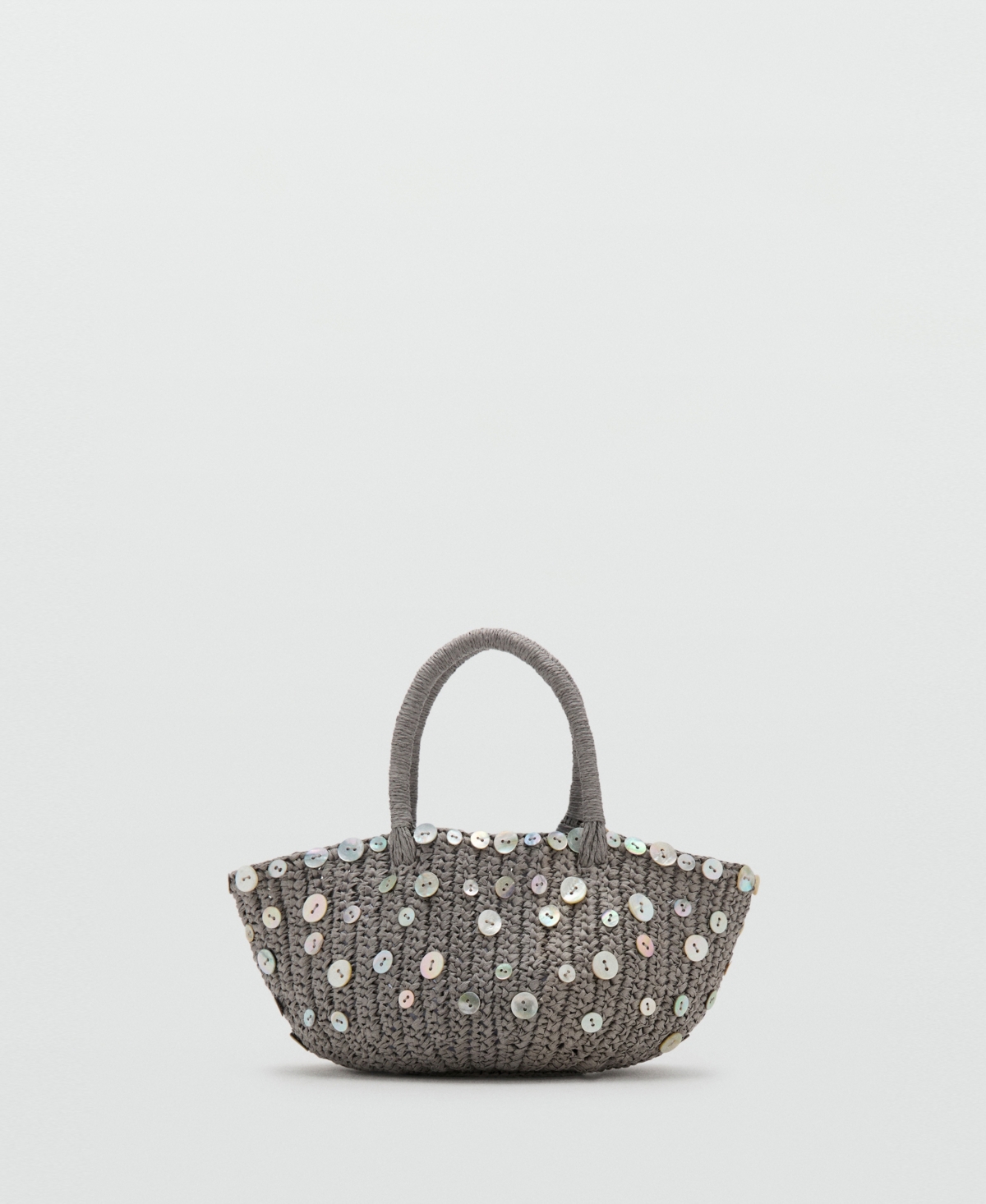 Click here for Mango Womens Buttons Natural-Fiber Handbag - Light... prices