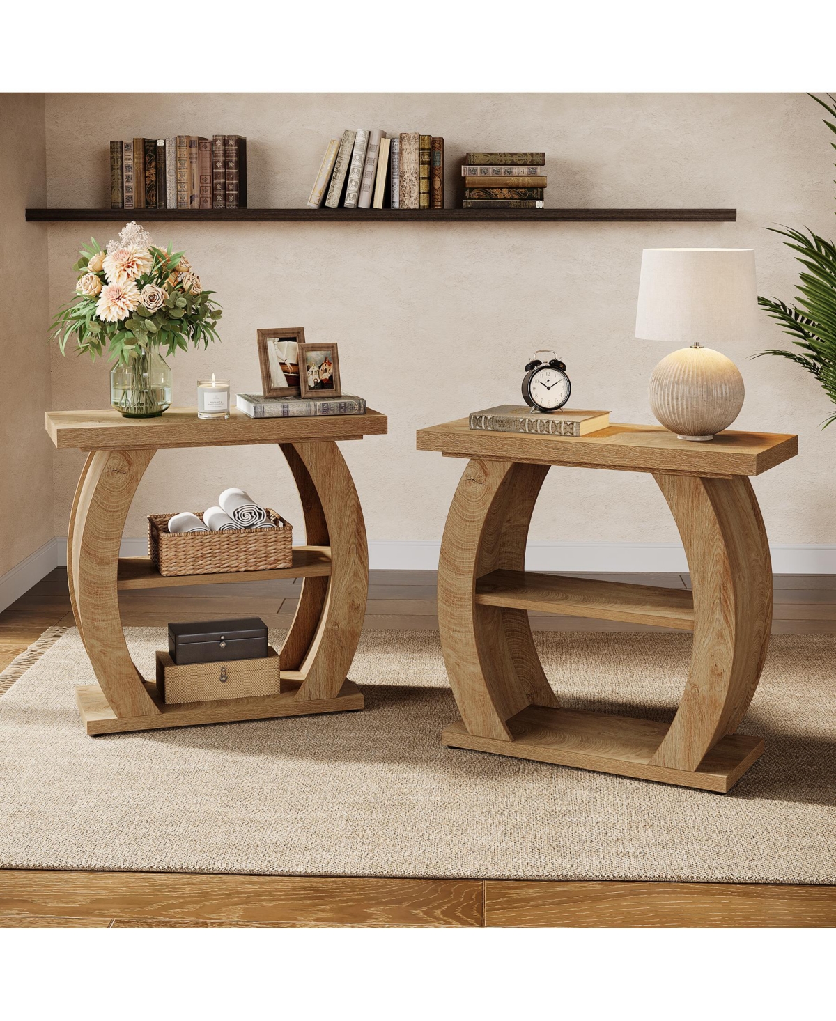 Click here for Tribesigns 3-Tier Side Table with Curved Frame Set... prices