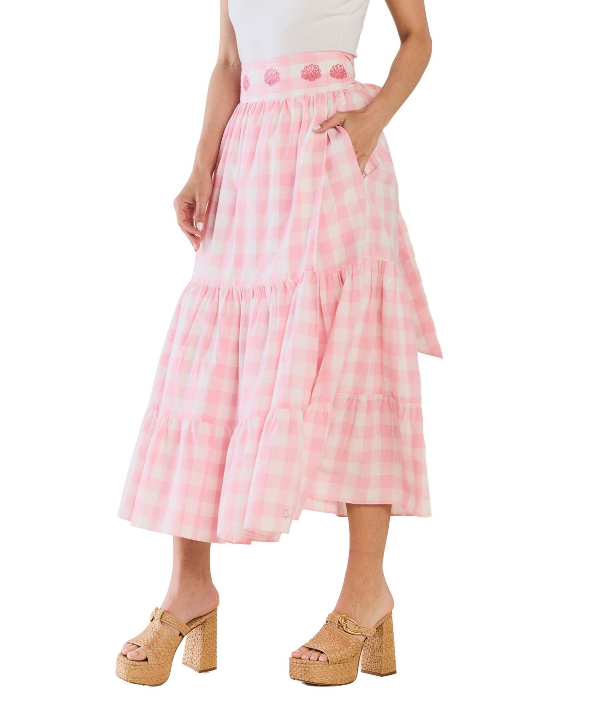 Click here for Eddy Womens Brooks Skirt Charli Evans - Pink sands... prices