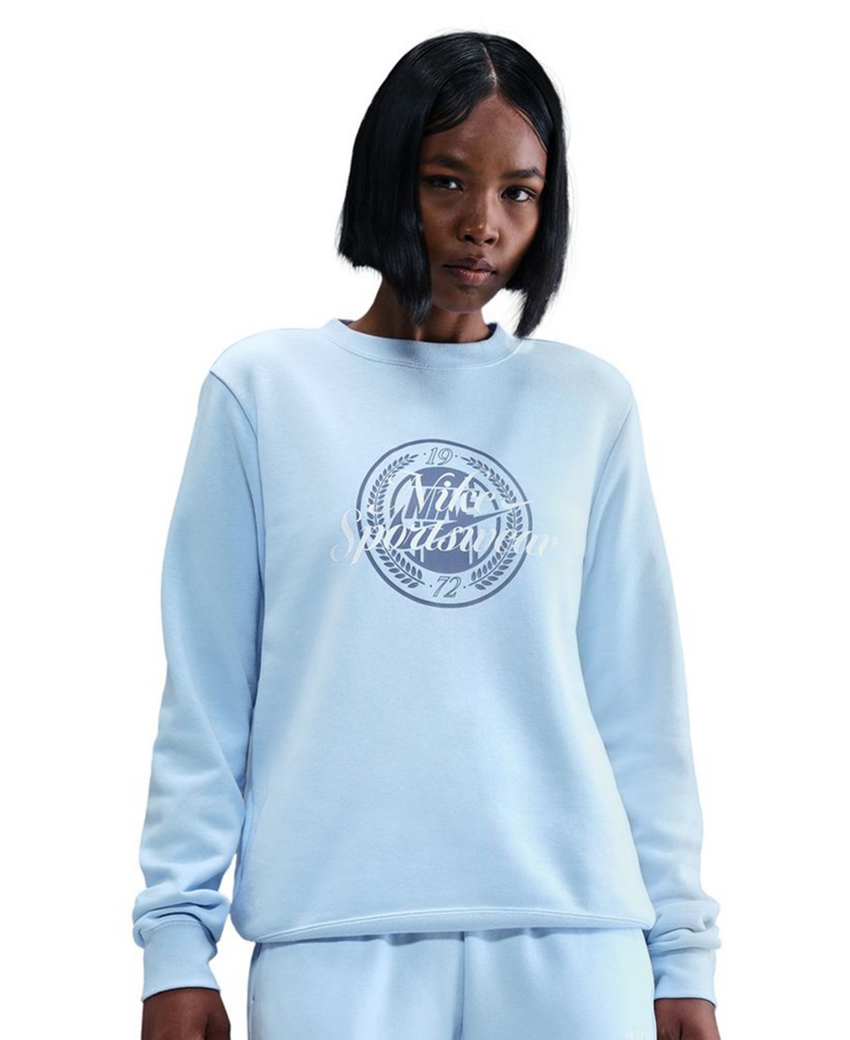 Click here for Nike Sportswear Womens Club Fleece Graphic Crewnec... prices
