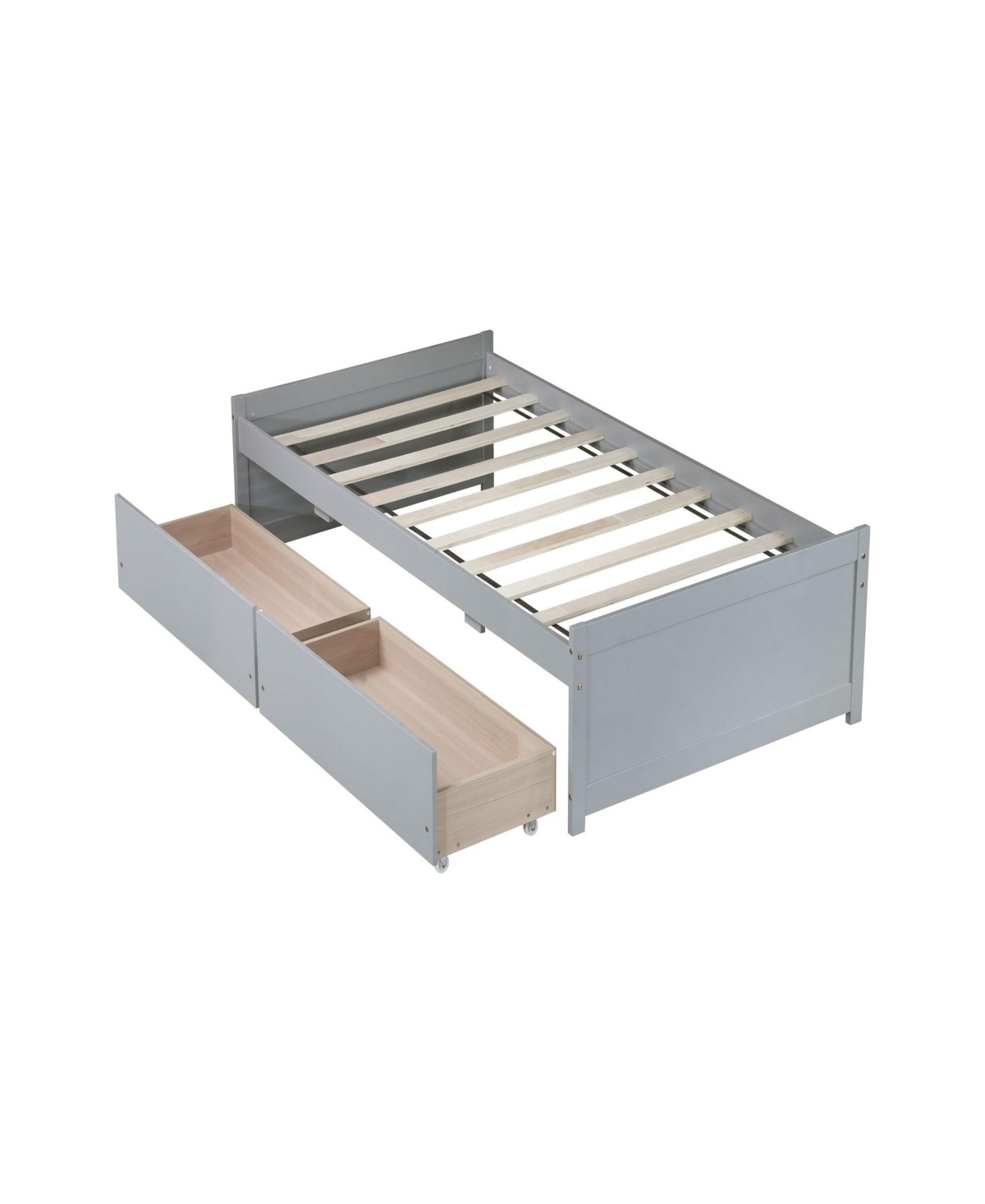Click here for Clihome Bed with 2 Drawers  Solid Rubber Wood Bed... prices