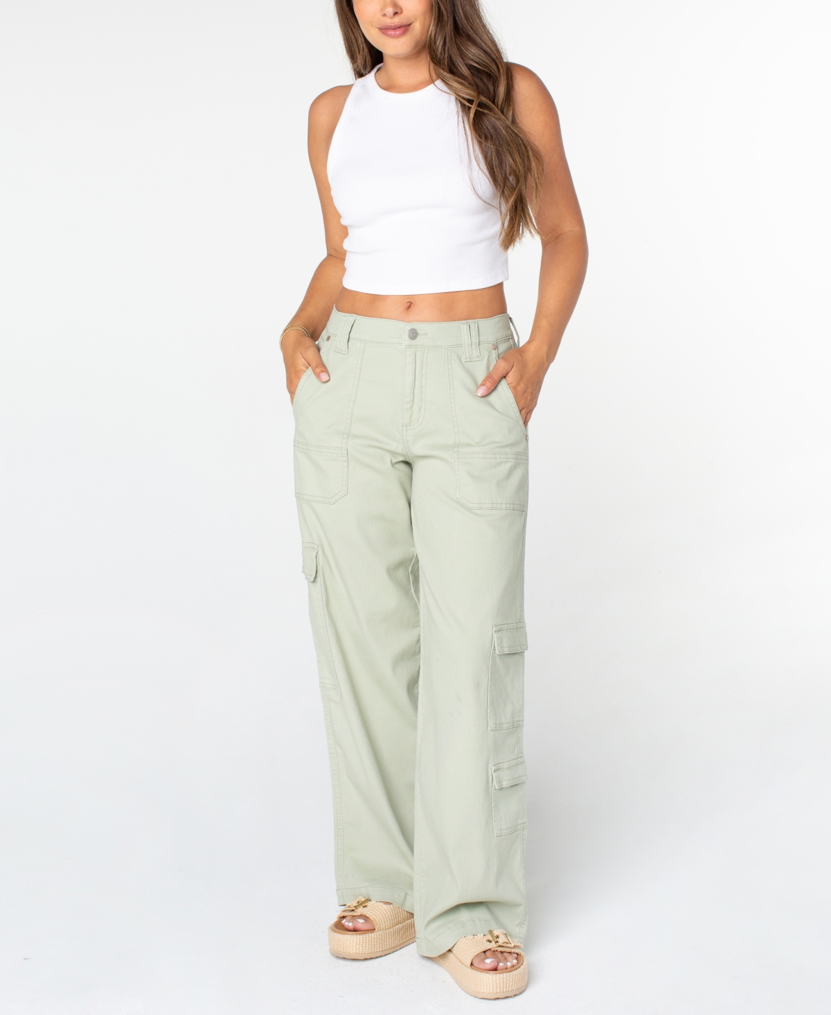 Click here for Celebrity Pink Juniors Wide-Leg Cargo Pants - Dese... prices