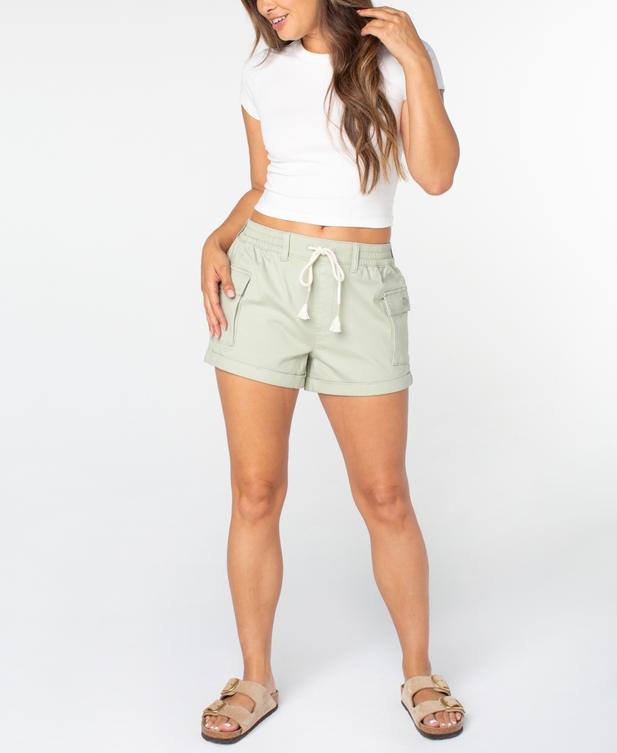 Click here for Celebrity Pink Juniors Cargo-Pocket Drawstring Sho... prices