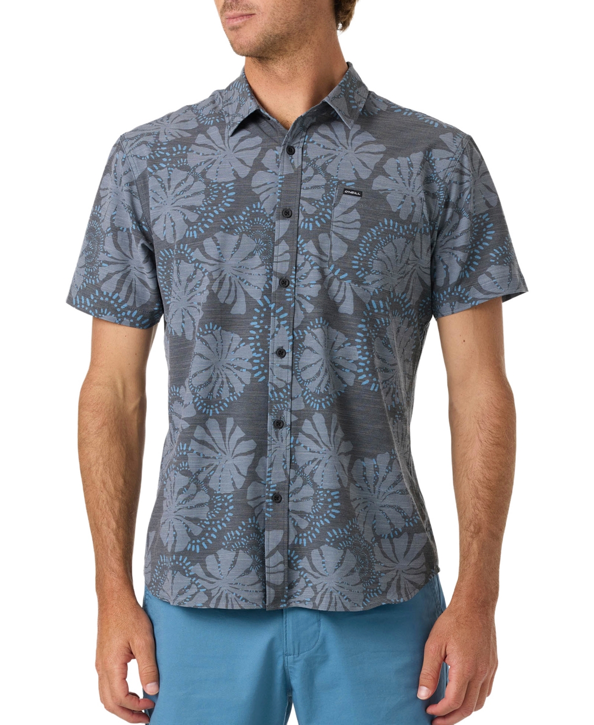 Click here for ONeill Mens Printed Short-Sleeve Shirt - Gray prices
