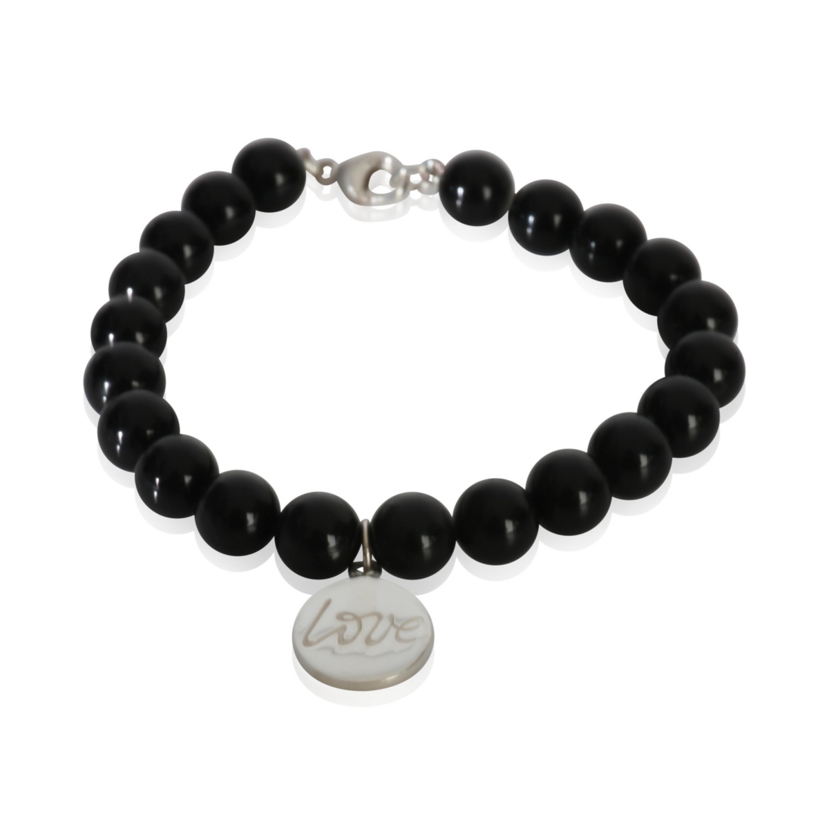 Click here for Pre-Owned Tiffany & Co Sterling Silver Onyx Bead L... prices