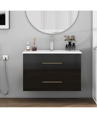 Click here for Sillysis Wall Mounted Bathroom Vanity With Ceramic... prices