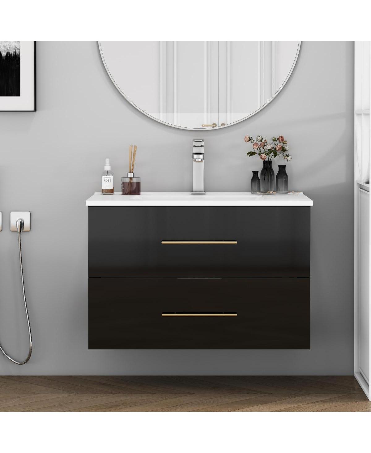 Click here for Sillysis Wall Mounted Bathroom Vanity with Ceramic... prices