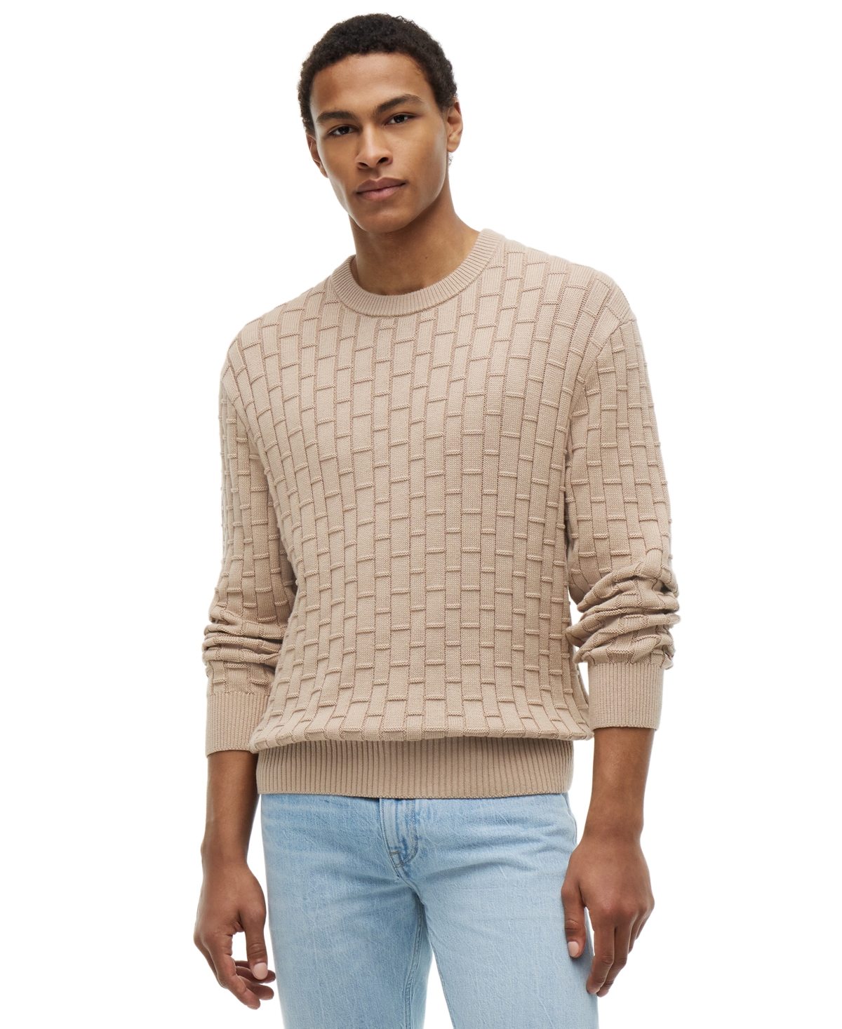 Click here for Tommy Hilfiger Mens Mock Cable Crewneck Sweater -... prices