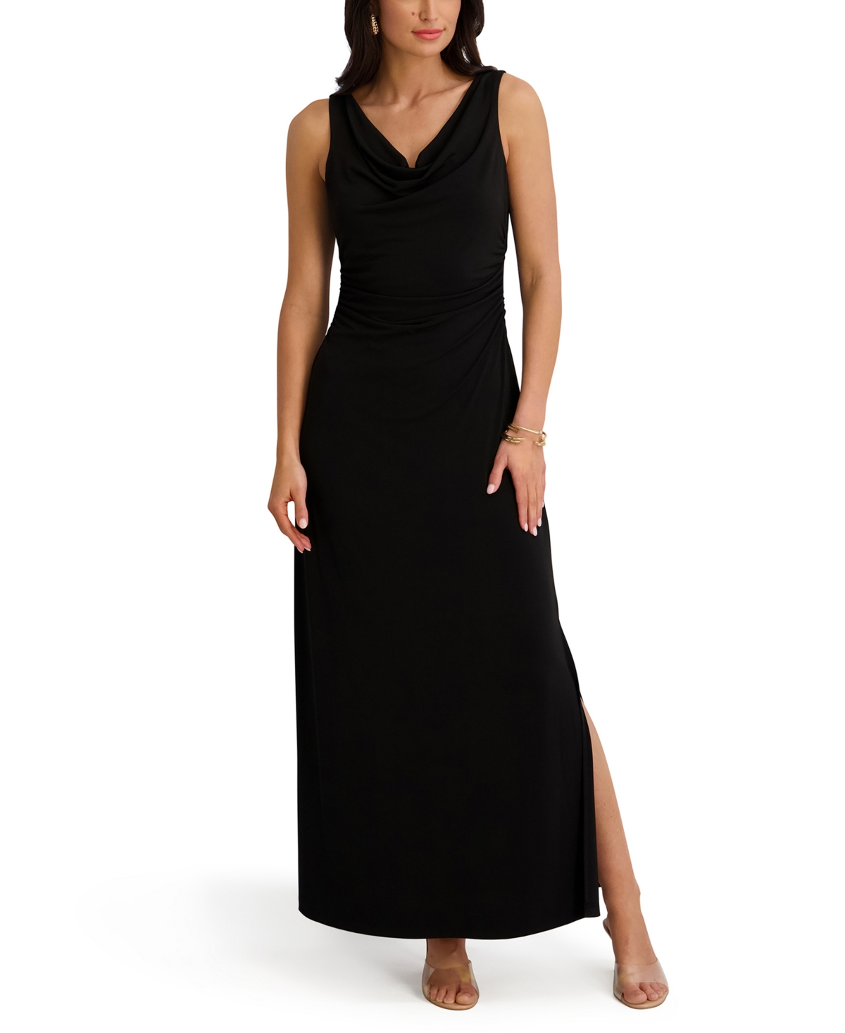 Click here for kensie Womens Draped Cowlneck Sleeveless Maxi Dres... prices