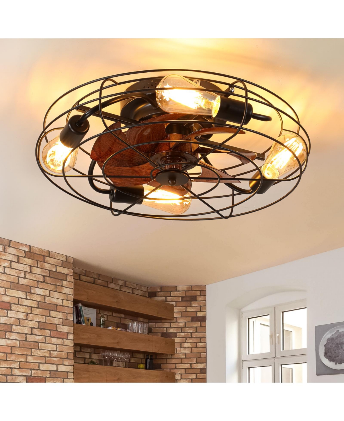 Click here for Clihome 20 inch Caged Ceiling Fan With Light  Low... prices