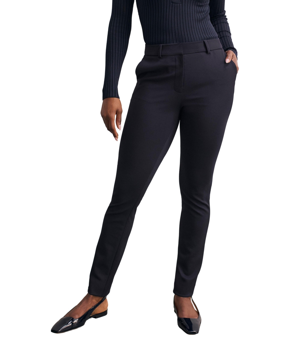Click here for The Fold Womens Hatfield 4-Way Stretch Slim Trouse... prices