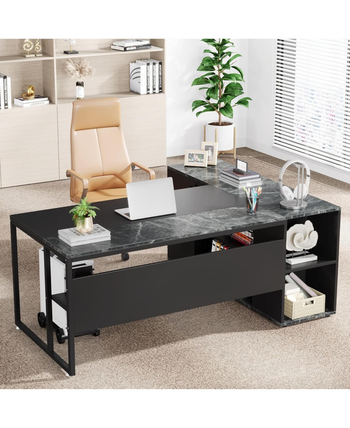 Click here for Tribesigns 71 inch Executive Desk  L Shaped Desk w... prices