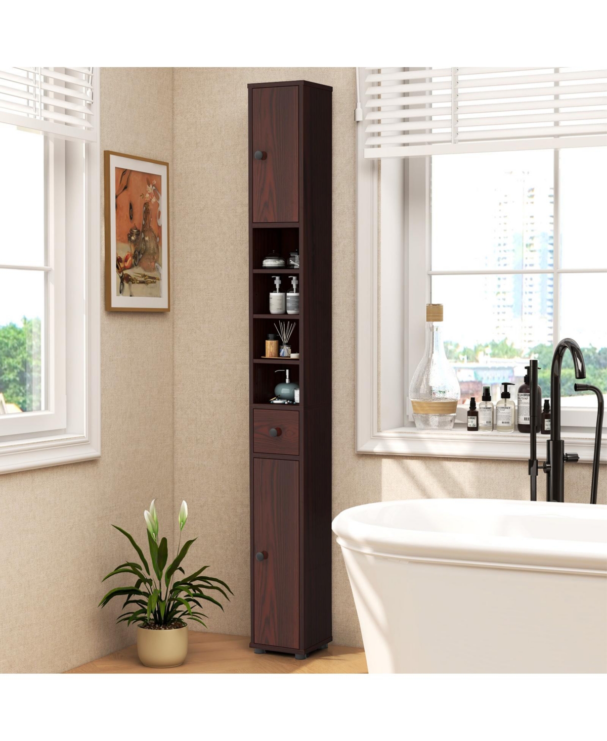Click here for sumyeg Freestanding Slim Bathroom Storage Cabinet... prices