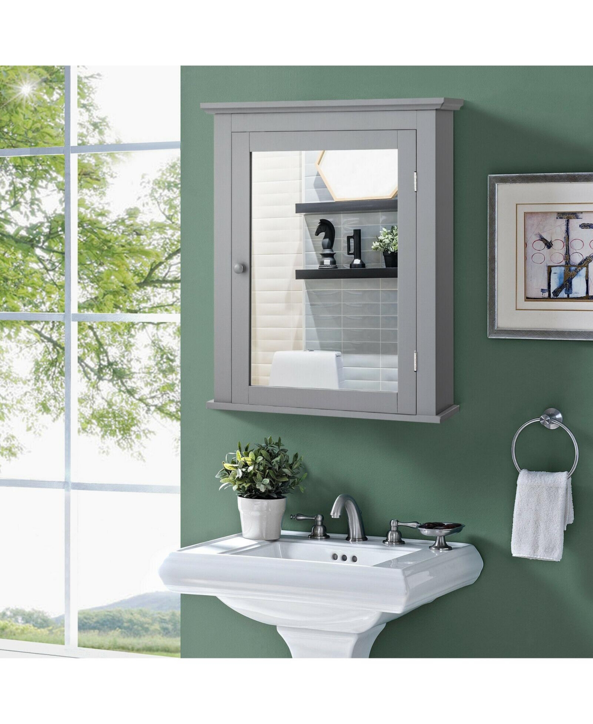 Click here for sumyeg Wall Mounted Bathroom Storage Mirror Medici... prices