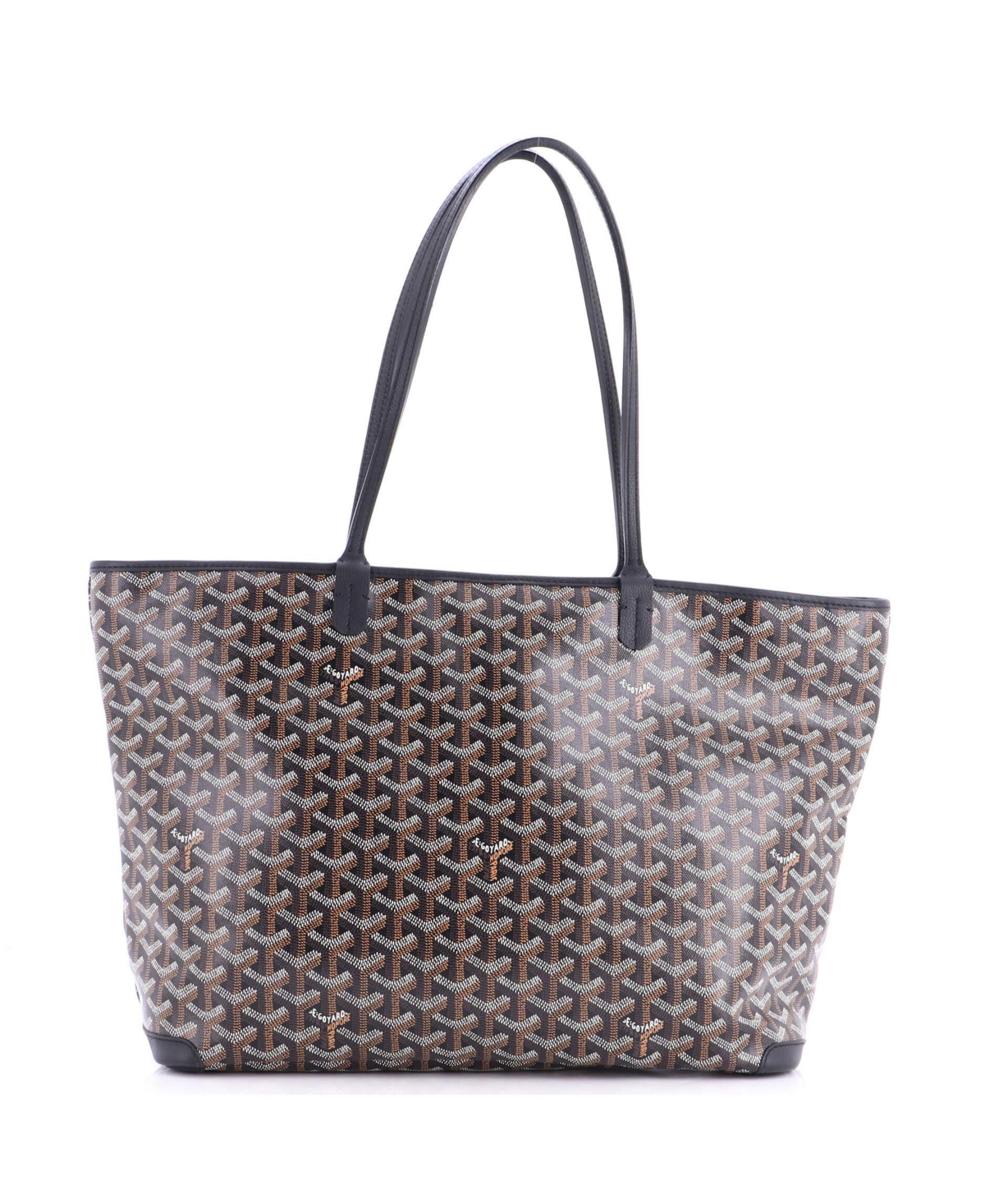 Click here for Pre-Owned Goyard Gm Artois Tote Coated Canvas - Bl... prices