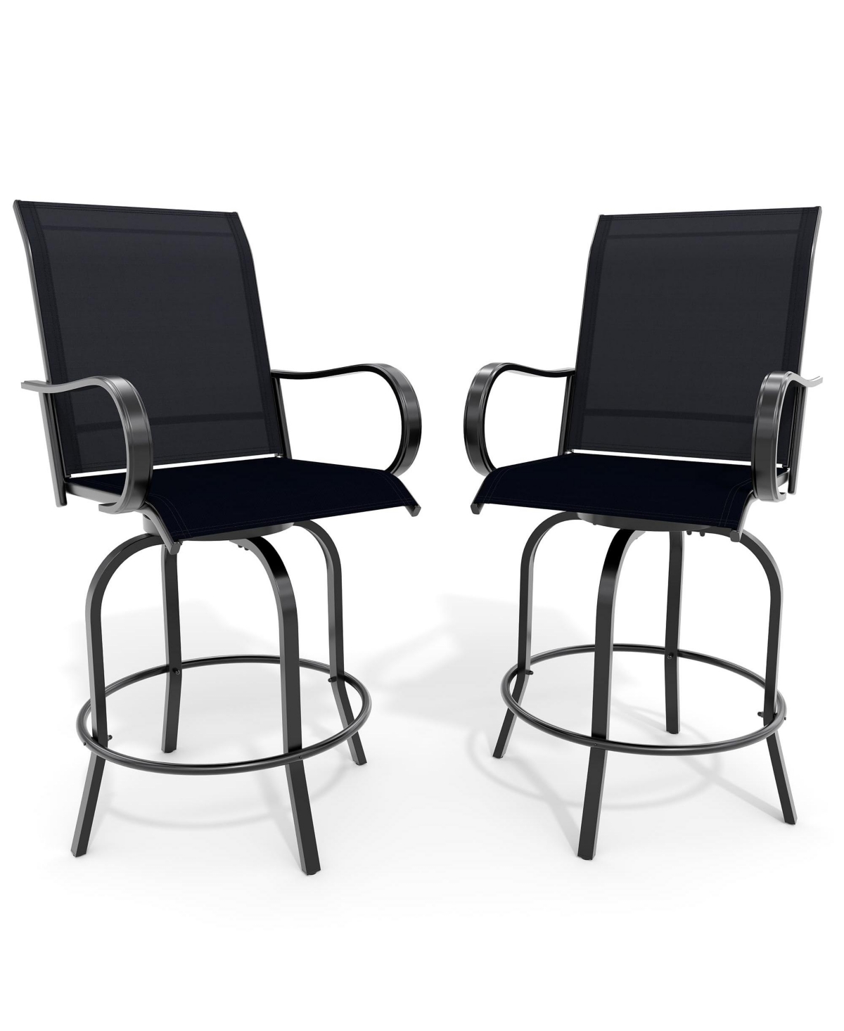 Click here for homfan All-Weather Patio Bar Table and Swivel Bar... prices