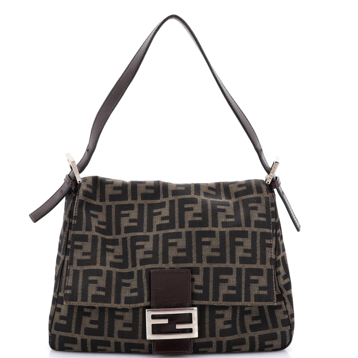 Click here for Pre-Owned Fendi Mama Forever Bag Zucca Canvas - Br... prices