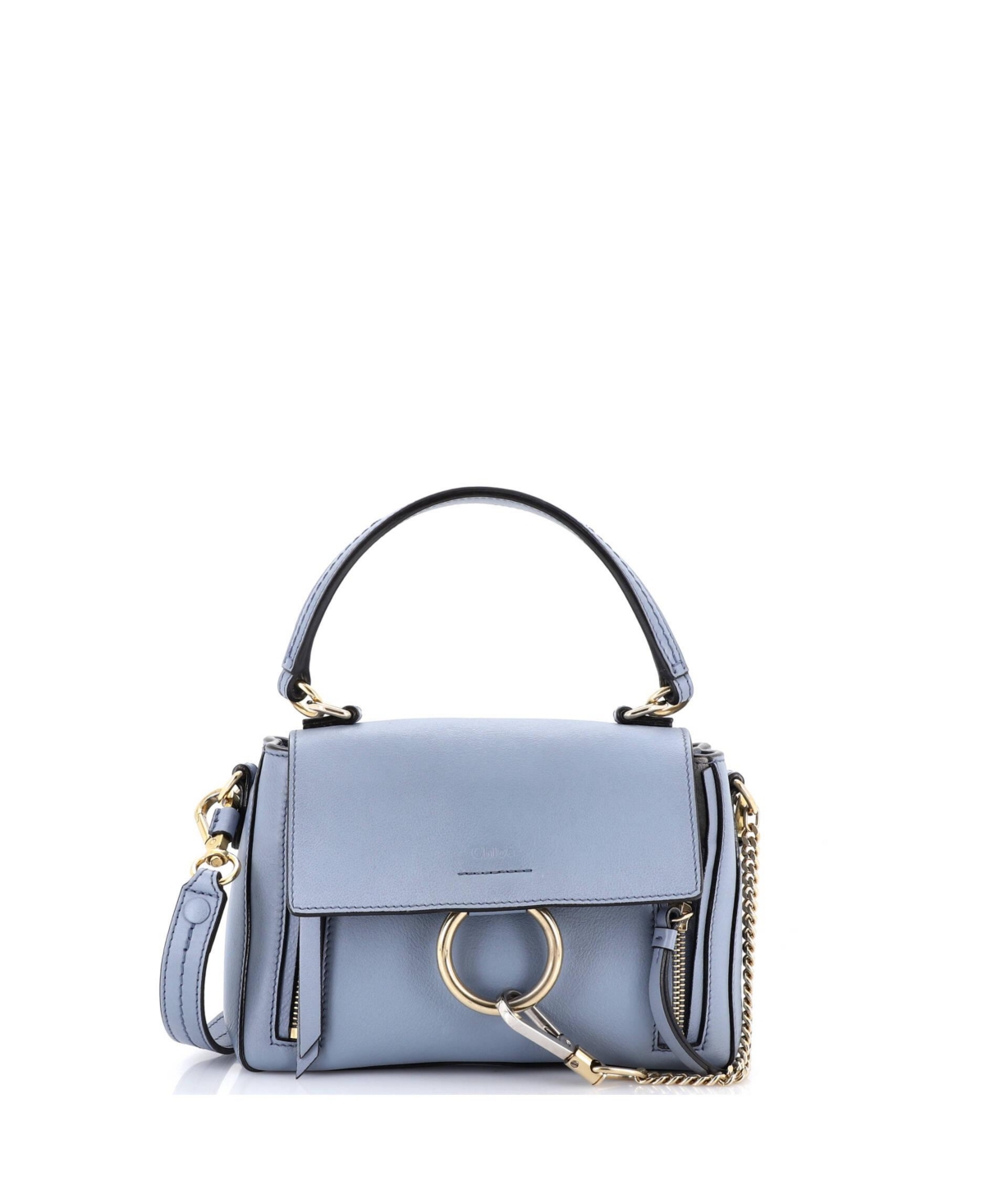 Click here for Pre-Owned Chloe Mini Faye Day Bag Leather - Blue prices