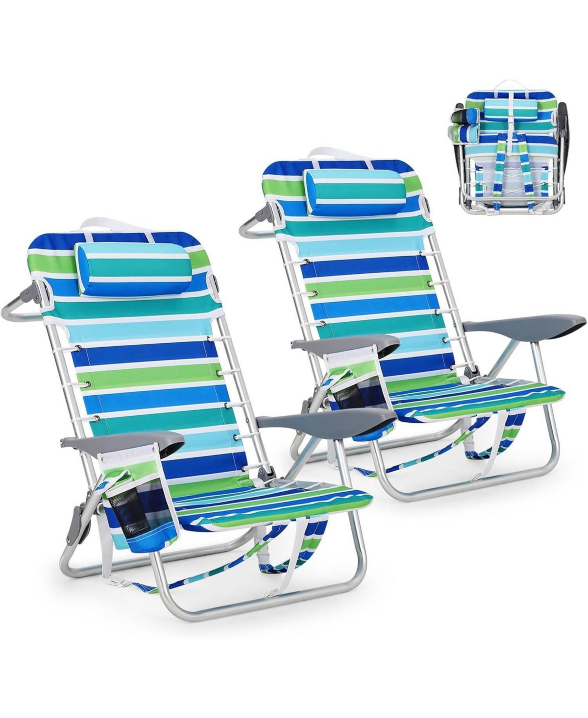 Click here for Xo 2 Pack Lightweight Portable Backpack Beach Chai... prices