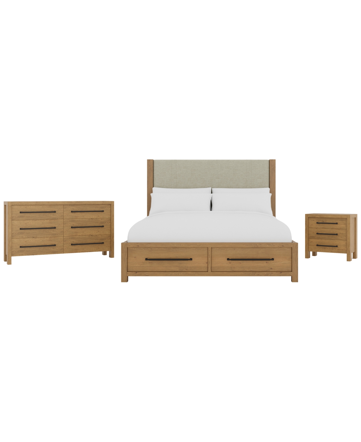 Click here for Davie 3-Pc. Queen Storage Bedroom Set (Upholstered... prices