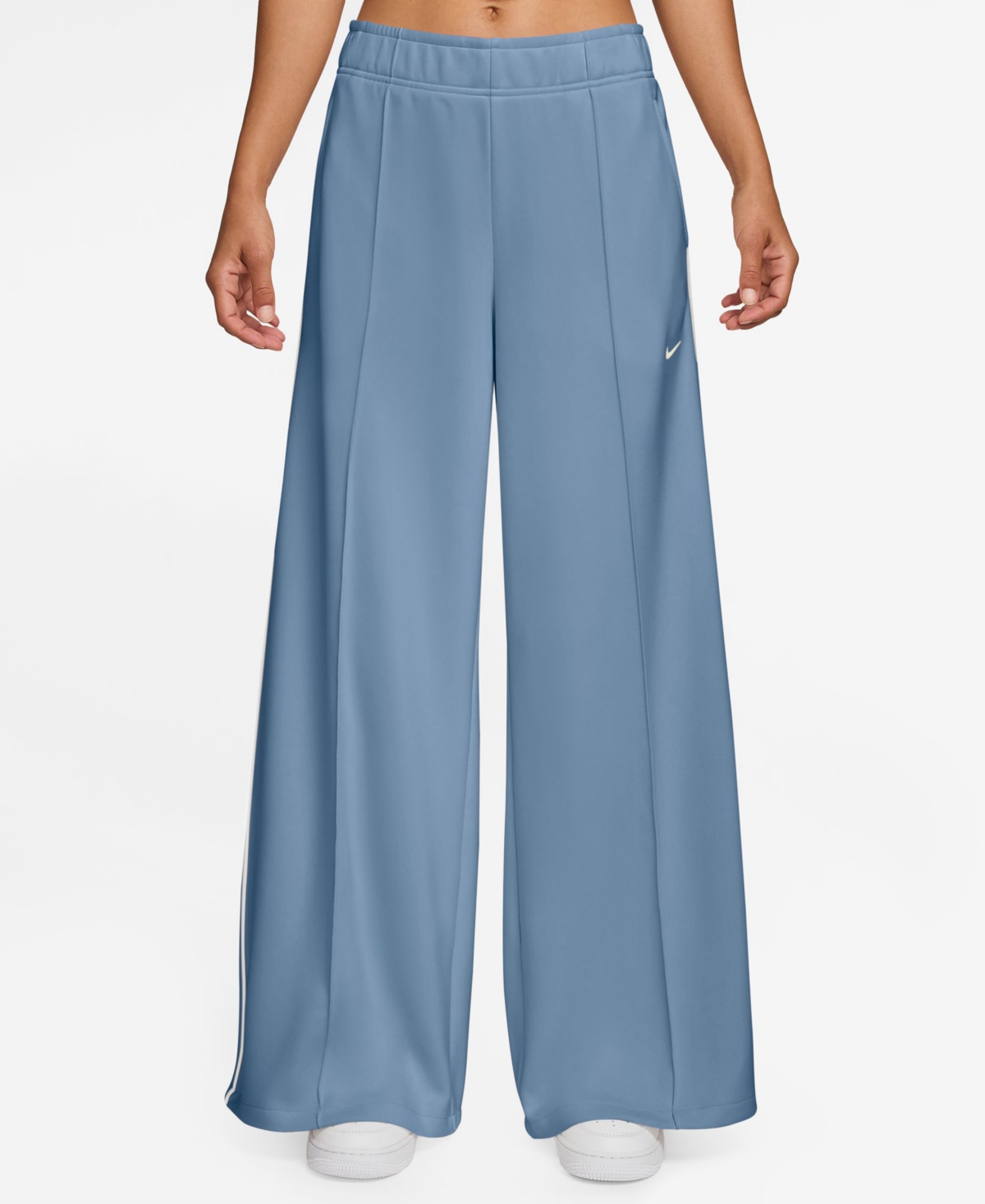 Click here for Nike Womens Sportswear Mid-Rise Wide-Leg Track Pan... prices