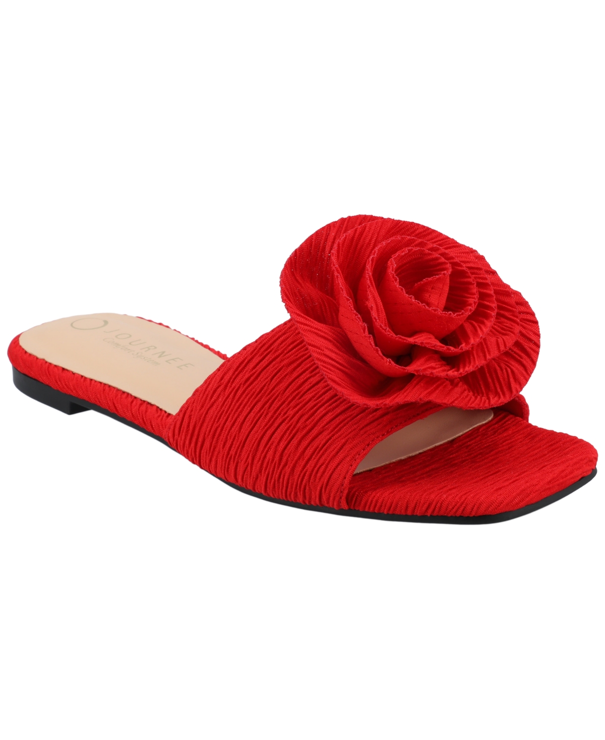 Click here for Journee Collection Womens Arnica Rosette Flower Sl... prices