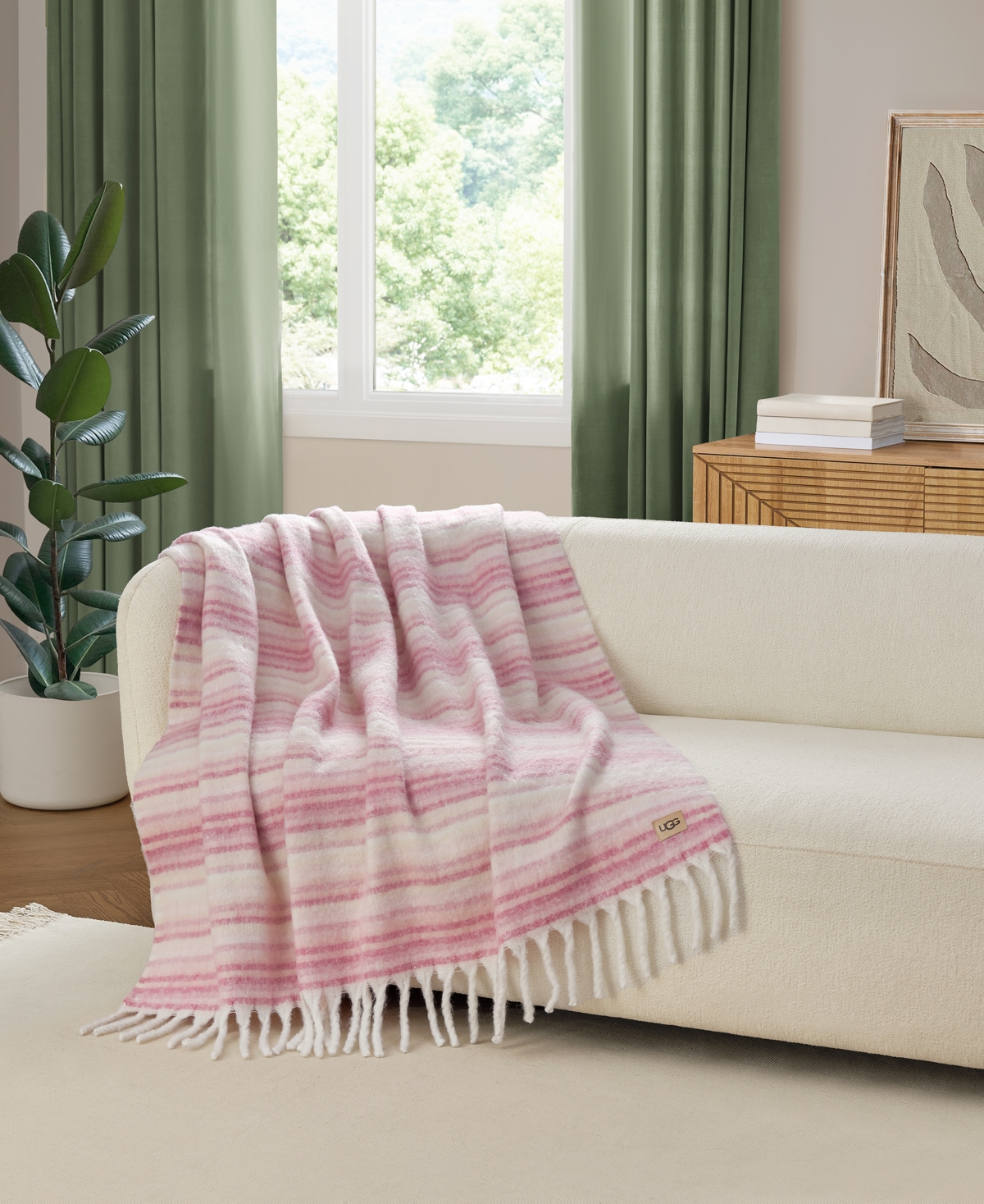 Click here for Ugg Joana Striped Throw  50 x 70 - Dusty Orchid prices