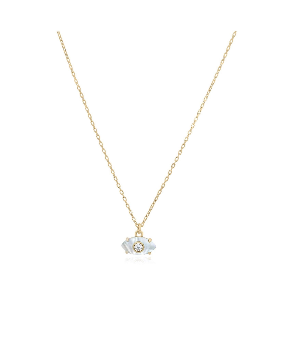Click here for The Lovery Mother of Pearl Evil Eye Necklace 14K G... prices