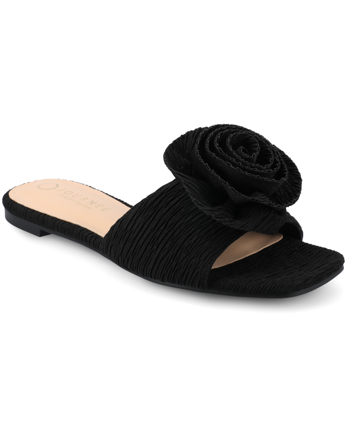 Click here for Journee Collection Womens Arnica Rosette Flower Sl... prices