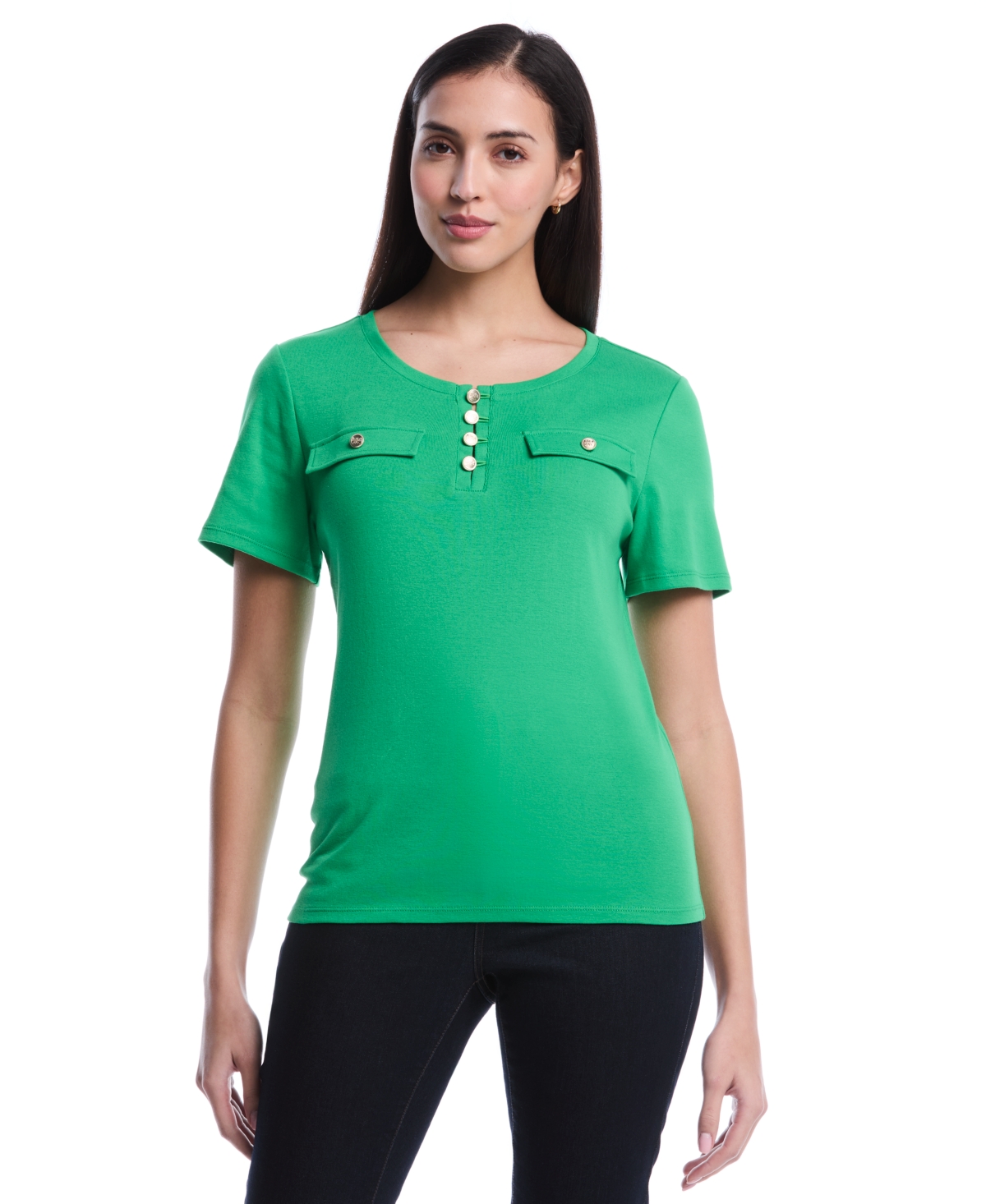 Click here for Rafaella Womens Petite Welt Pocket Button Detail S... prices