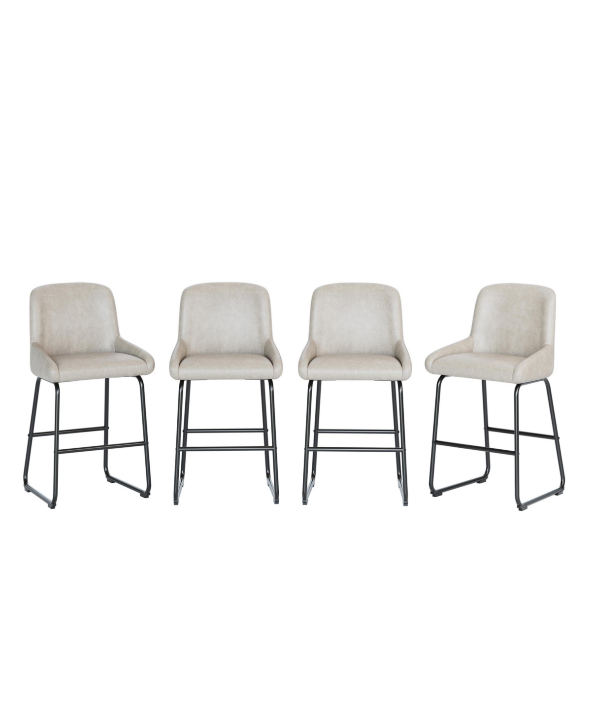 Click here for homfan Set of 4 modern Pu leather counter stools w... prices