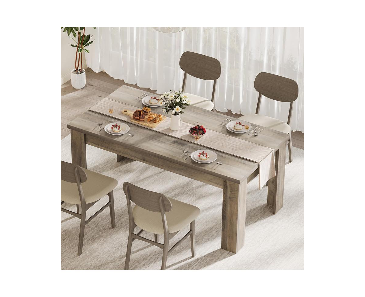 Click here for gaomon 4-6 Person Farmhouse Rectangular Dining Tab... prices