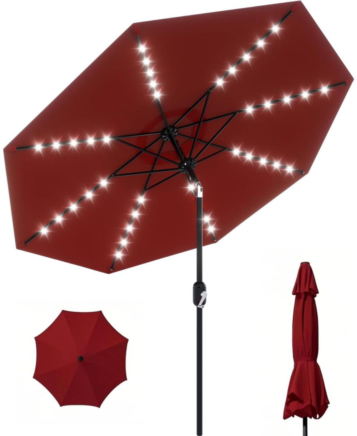 Click here for Xo 10 Ft Patio Umbrella with Solar Lights  40 Led... prices