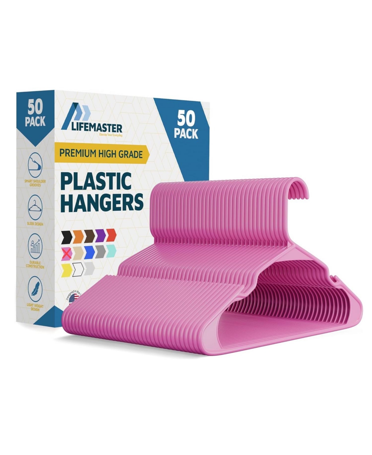 Click here for Lifemaster Heavy-Duty Plastic Clothes Hangers with... prices