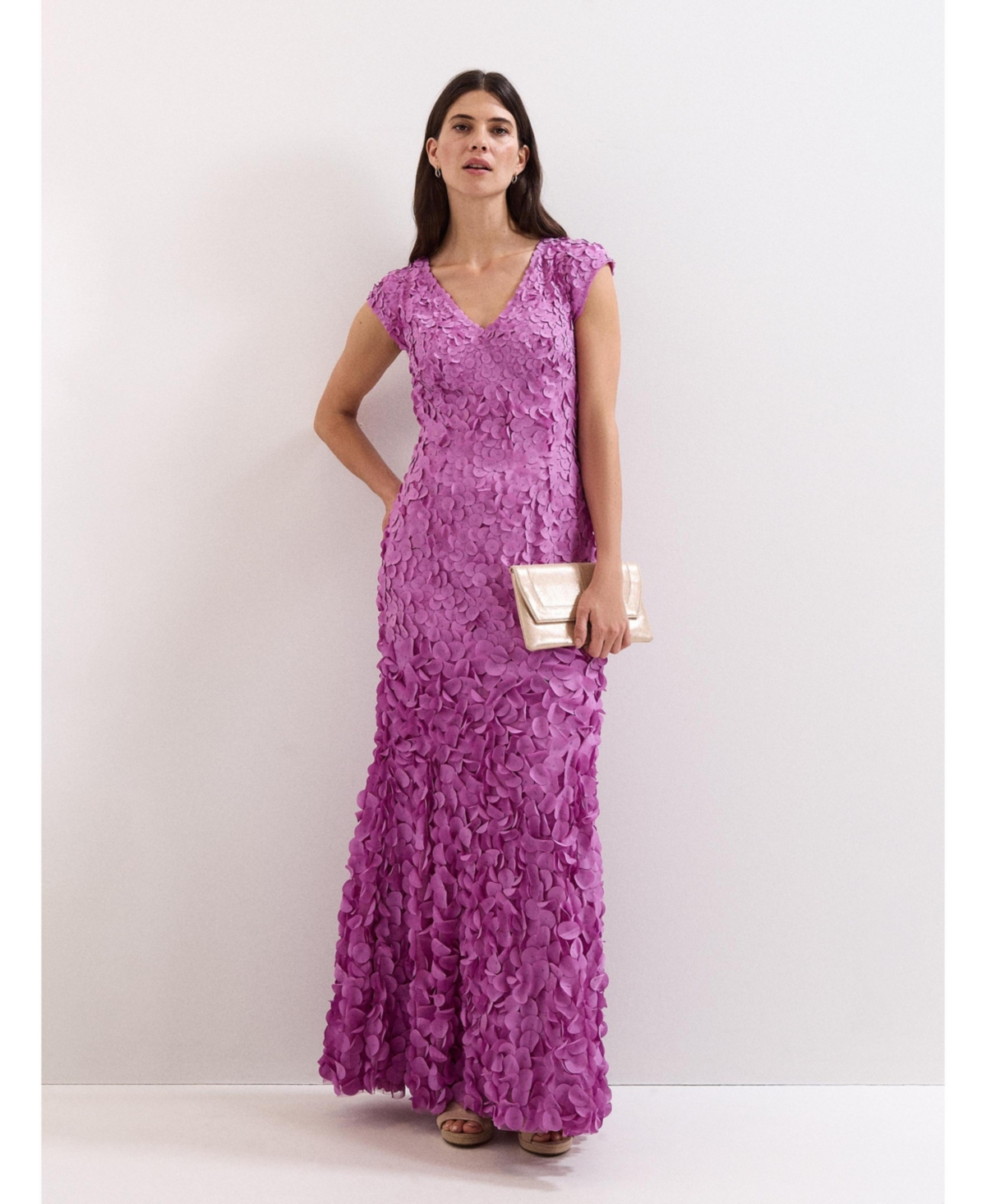 Click here for Phase Eight Womens Charlene V-Neck Maxi Dress - Pu... prices
