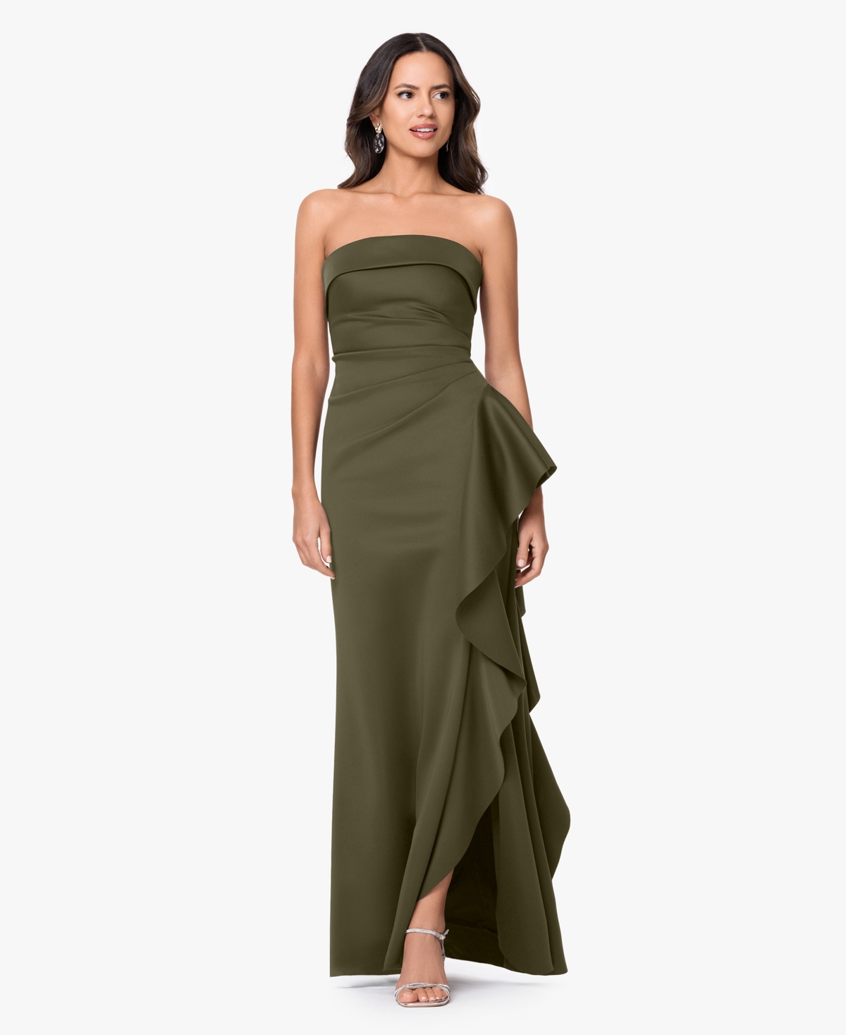 Click here for Xscape Womens Long Dress - Olive prices